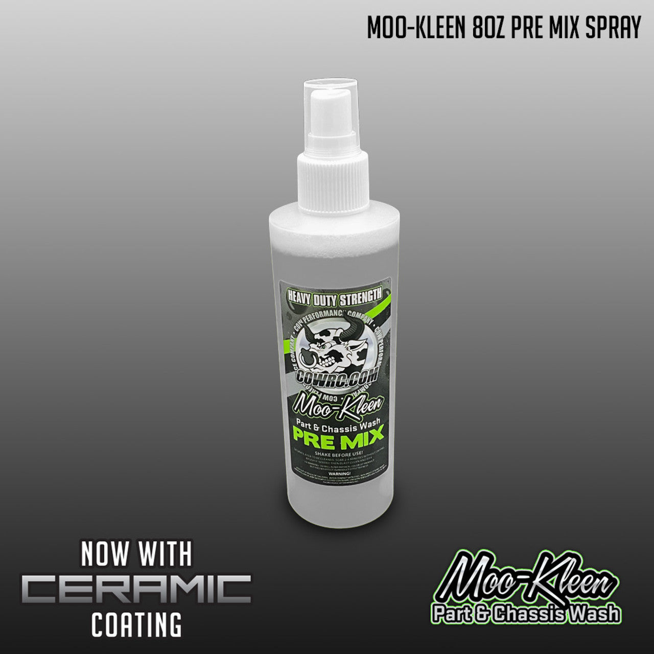 MOO-CLEAN PARTS AND CHASSIS WASH 8OZ PRE MIX (NEW FORMULA WITH CERAMIC ...