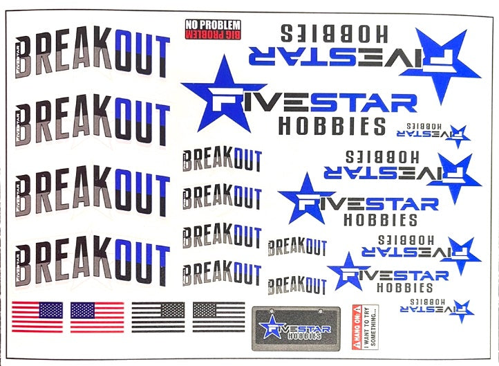 FIVESTAR BREAKOUT STICKER PACK – Five Star Hobbies