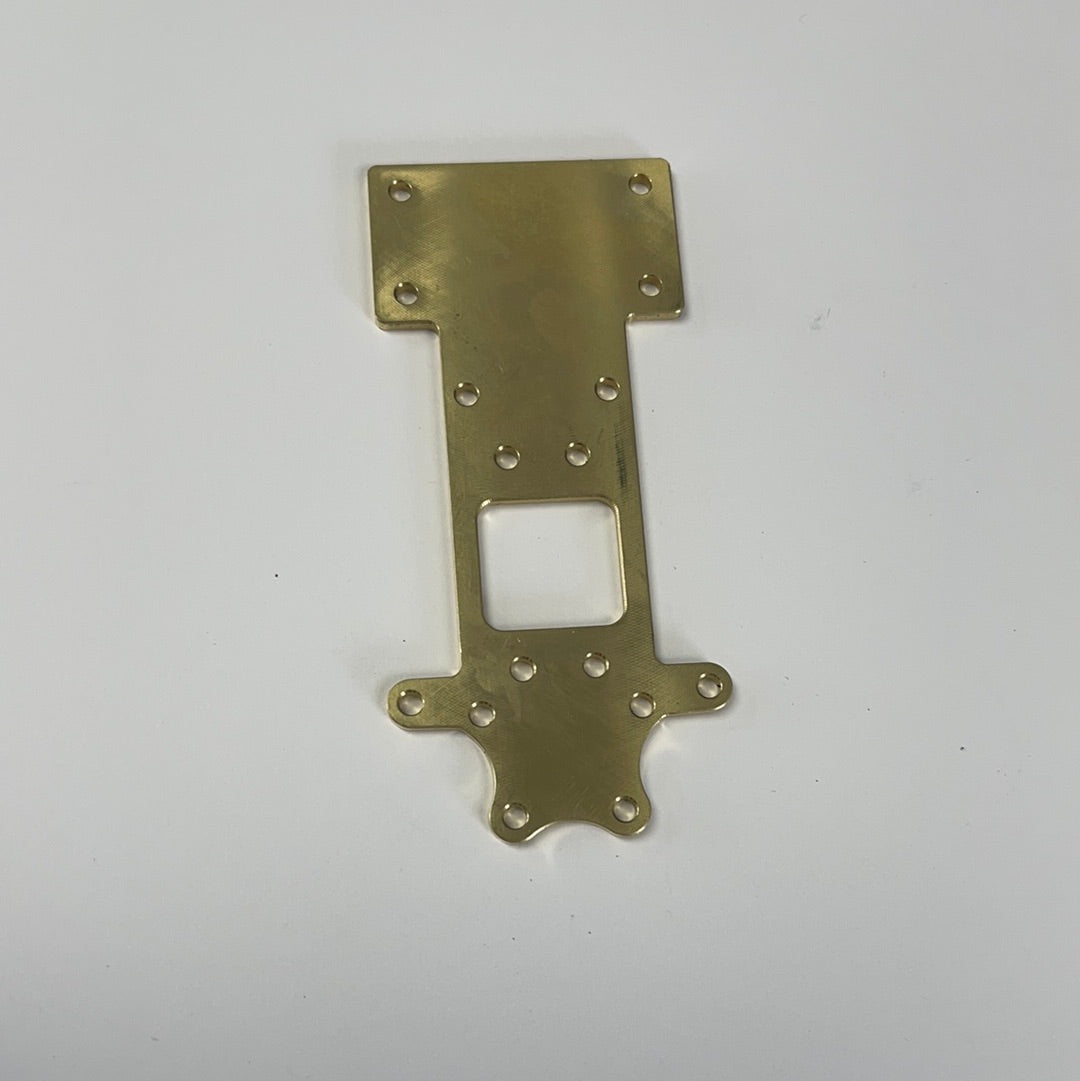 61041 BRASS TRANSMISSION RISER PLATE W/ BREAKOUT WHEELIE BAR TAB – Five ...